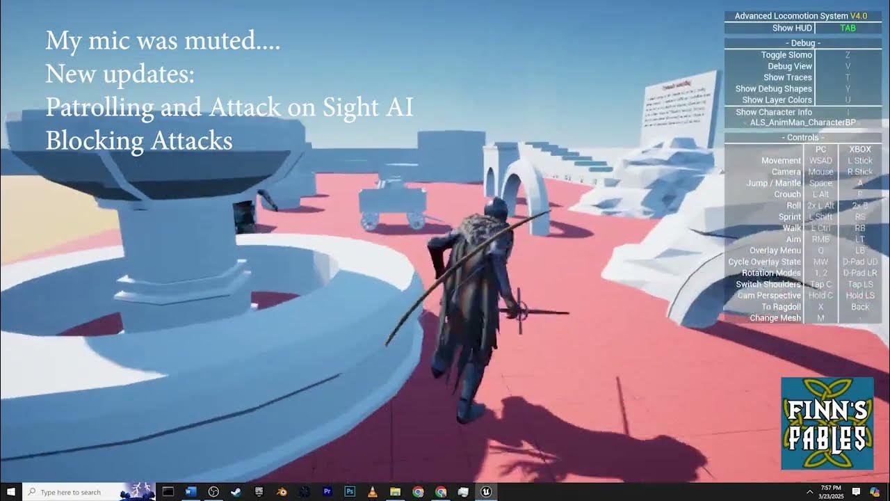 Sanguis Deorum: Action RPG Dev Log 7 - Patrolling AI and Blocking - YouTube