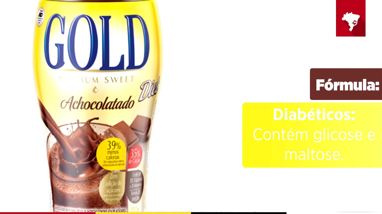 Achocolatado Gold Diet 210g | Drogaria Minas Brasil - YouTube