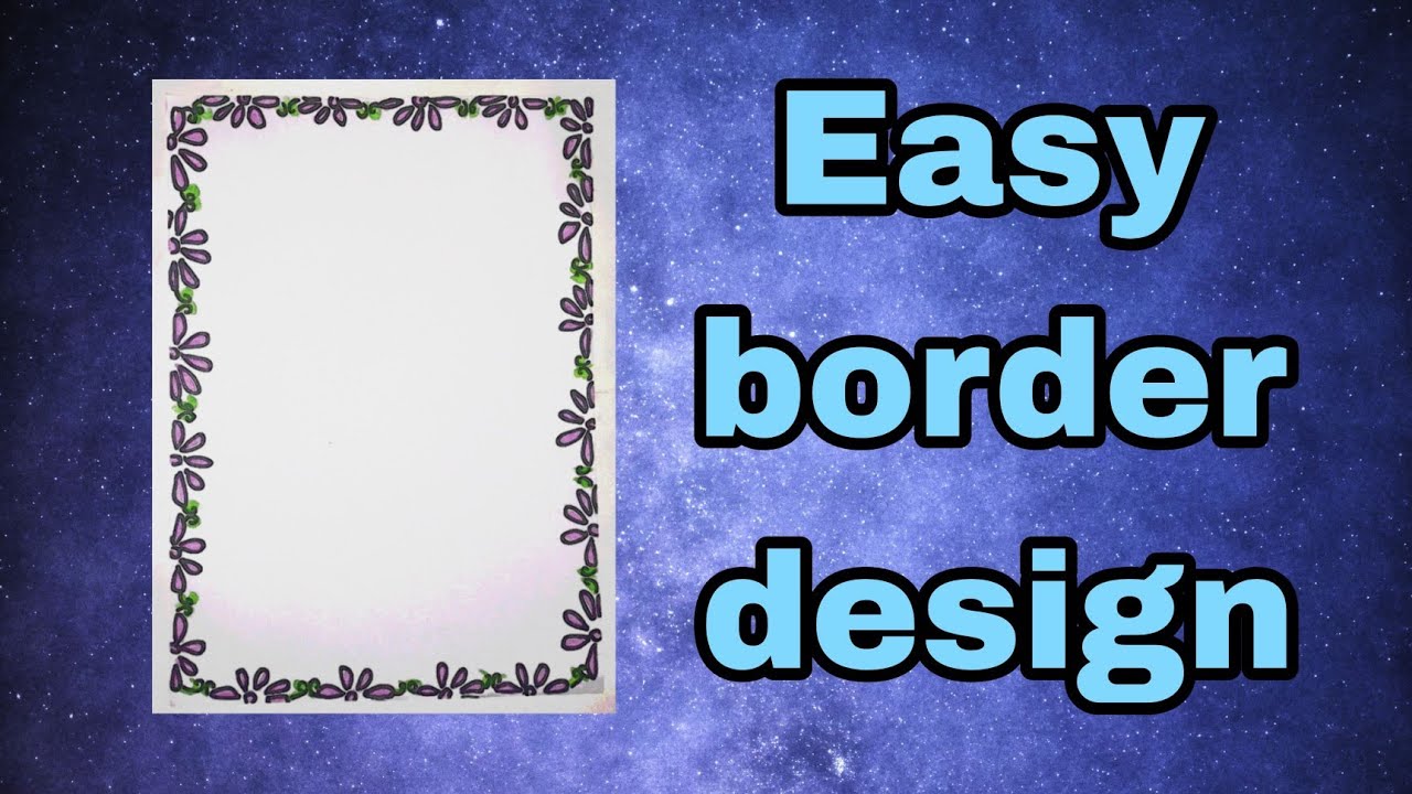 how to make border design for school project homework #art # ...