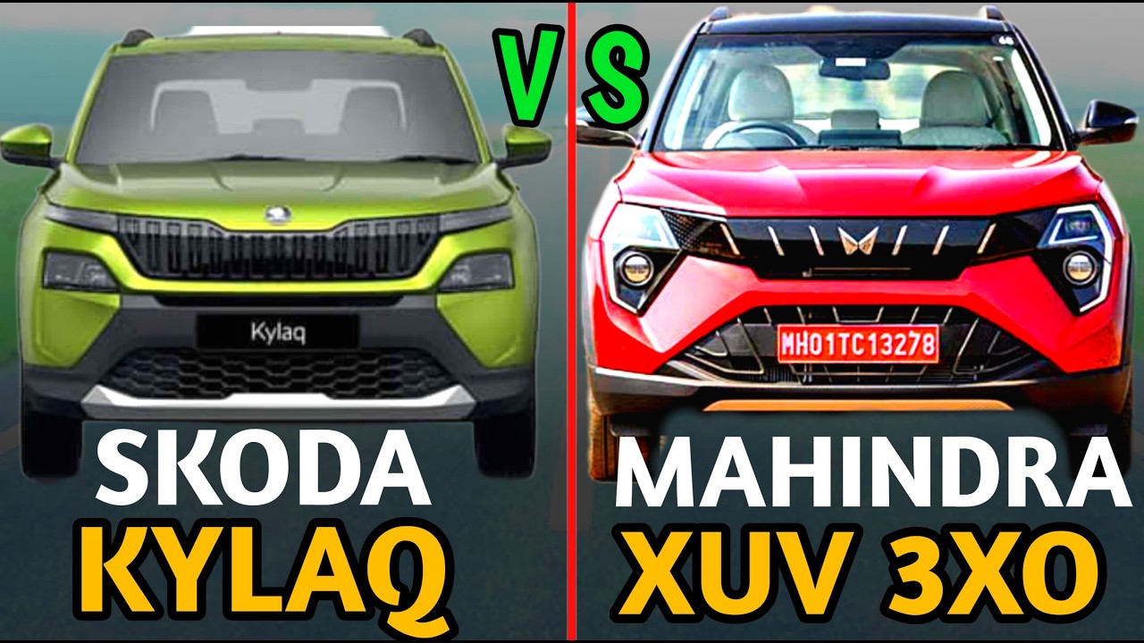 SKODA KYLAQ VS XUV 3XO Ultimate Comparison | Design, Features ...