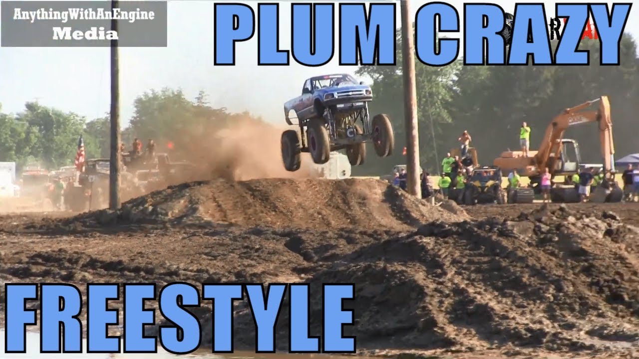PLUM CRAZY MEGA TRUCK FREESTYLE AT MID MICHIGAN MUDFEST 2019 - YouTube
