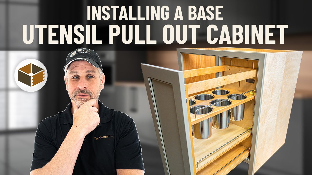 Installing a Base Utensil Pull Out Cabinet | RTA Cabinet Assembly - YouTube