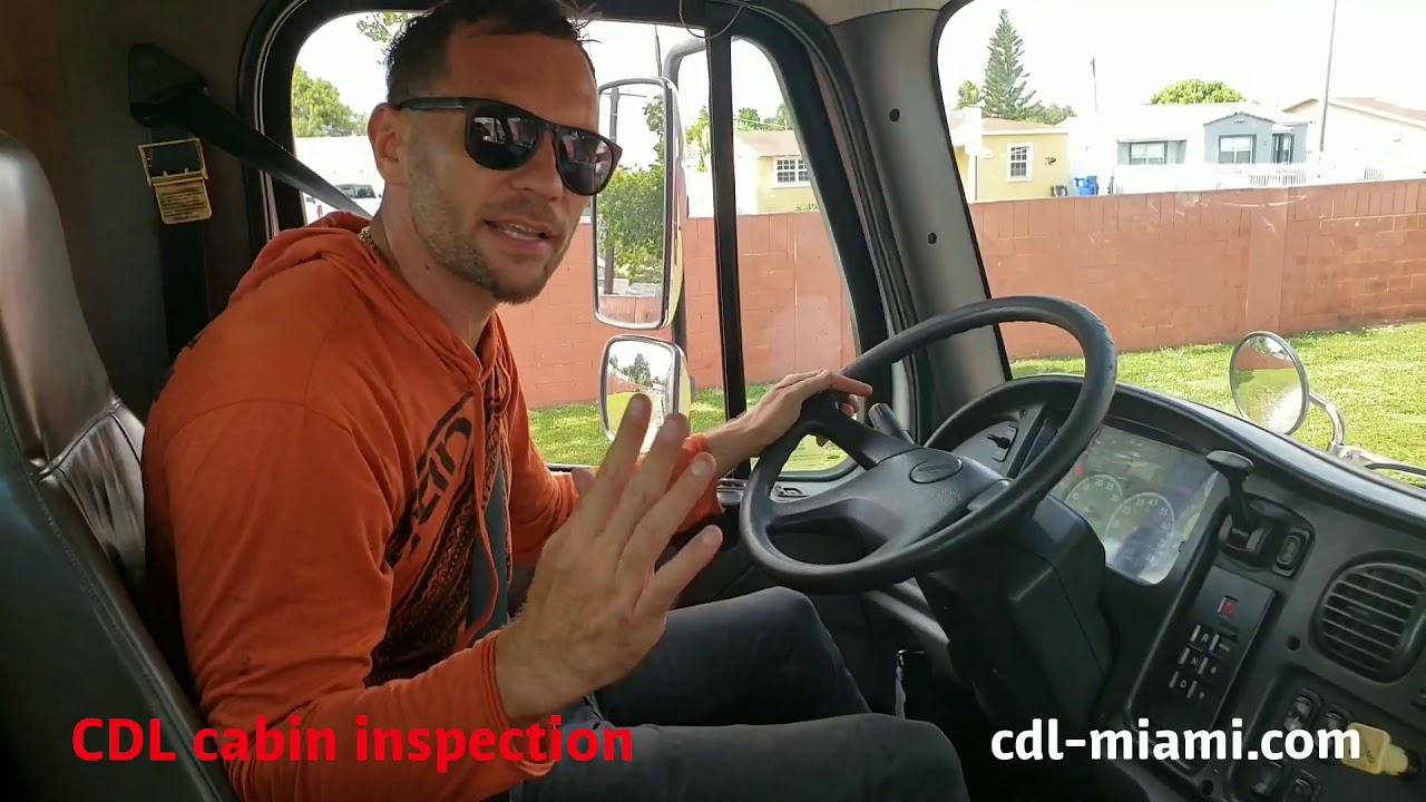 CDL PTI. Cabin Inspection. (last day- English) - YouTube