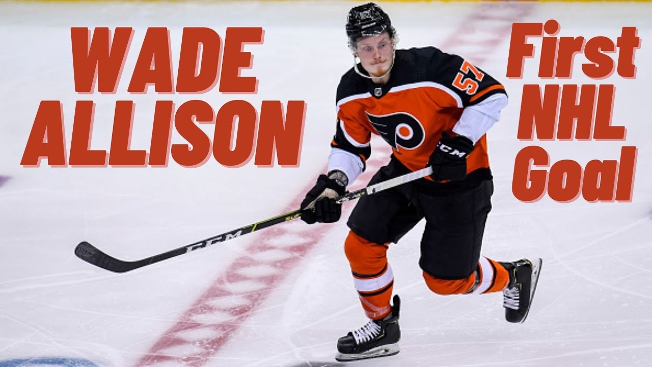 Wade Allison #57 (Philadelphia Flyers) first NHL goal Apr 17, 2021 ...