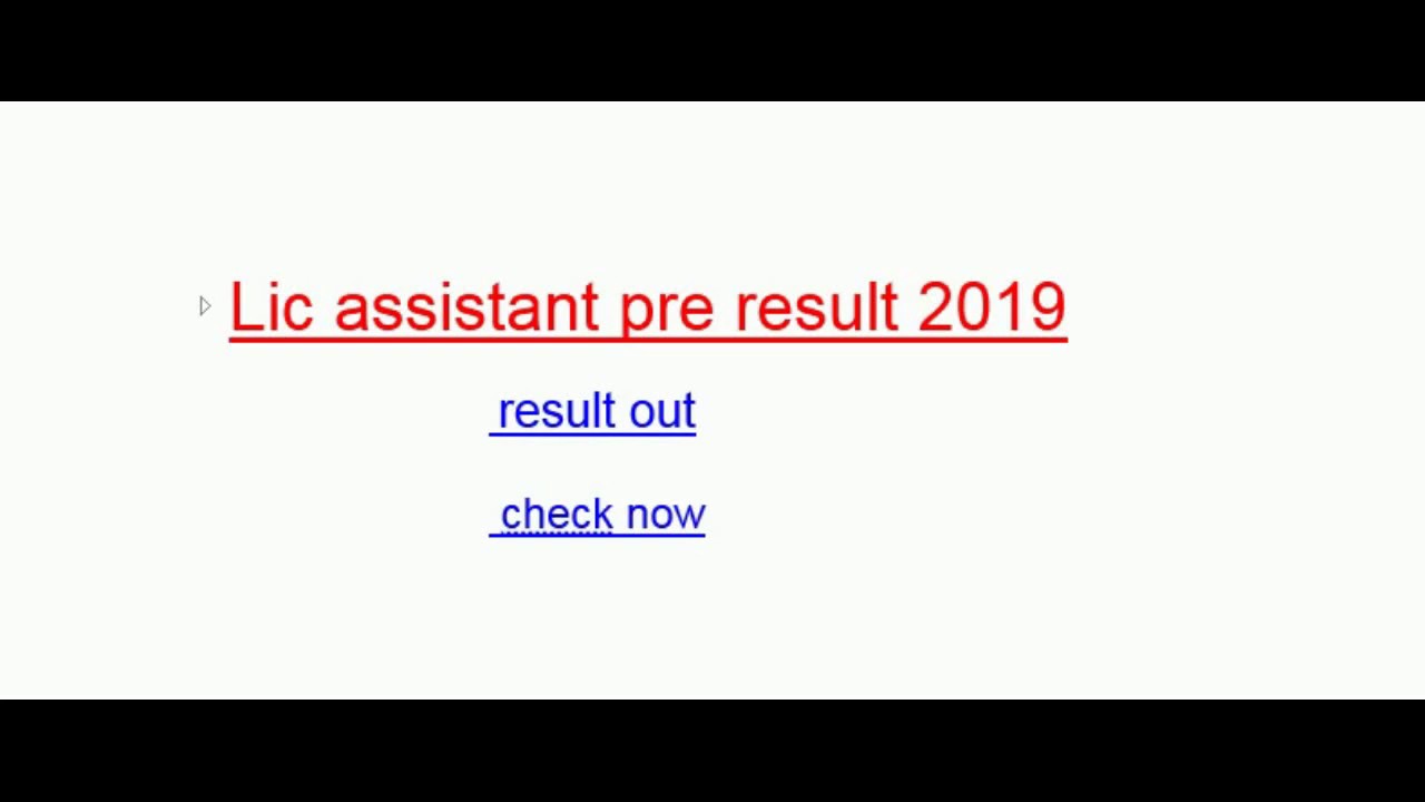 LIC Assistant Prelims Result Out | Check LIC Assistant Result 2019 ...