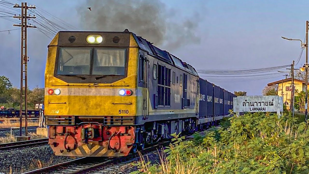 [รถไฟไทย] Freight Train No.554 Bua Yai Junction. - Map Ta Phut ...