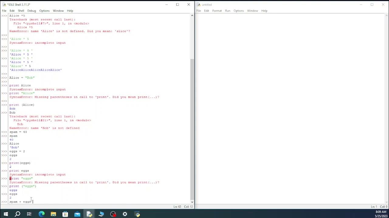 Automate The Boring Stuff pages 6-10 - YouTube