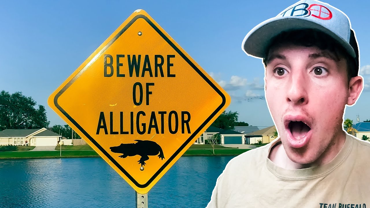 Fishing an Alligator Infested Pond in Florida - YouTube
