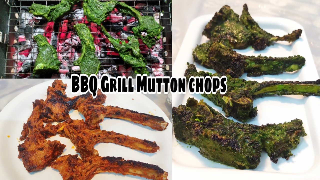 Grilled Mutton Chops recipe / 2 types of BBQ Mutton Chops /Tandoori and ...