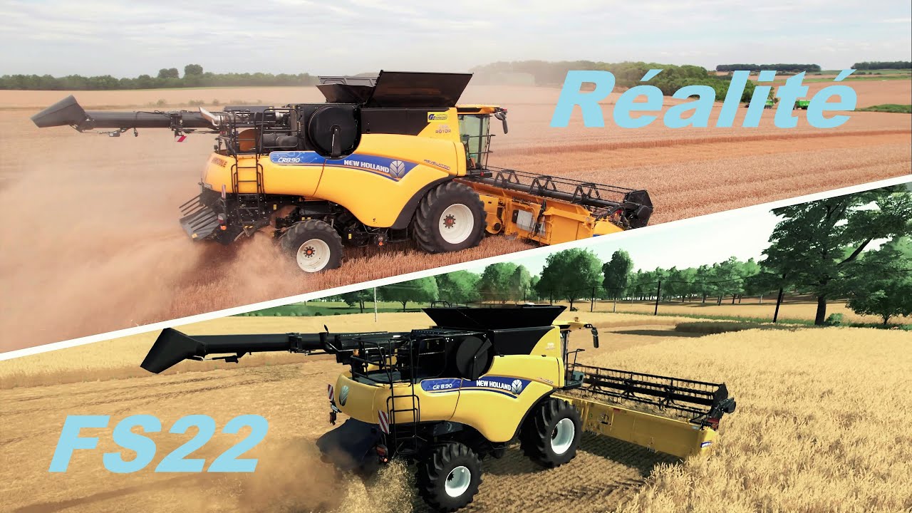 Farming Simulator 22 VS Réalité / FS22 VS Réal Live / Map l'élevage ...