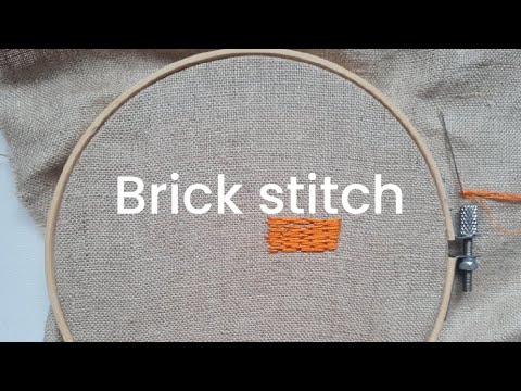 How to do brick stitch embroidery - YouTube