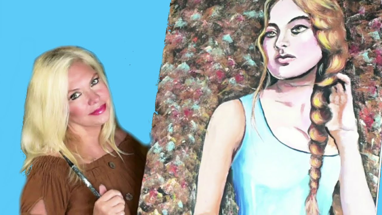 Art Tutorial and Lesson - How to paint a female portrait in Acrylics ...