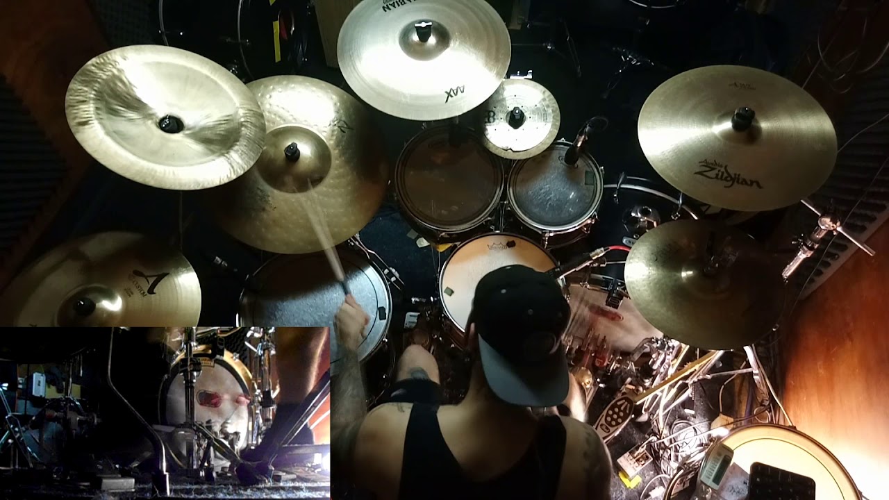 Metal drums over a drumless Loop - live drum take, no note editing - YouTube