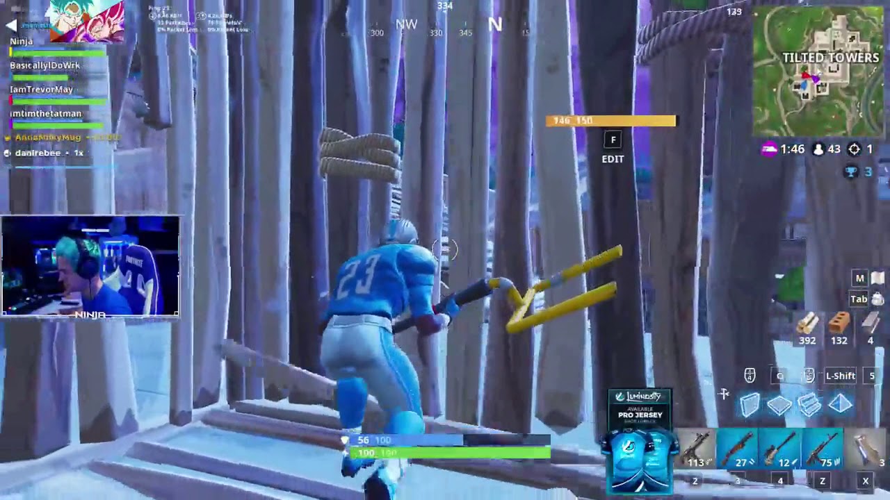 Ninja Shows Off Early Look of Detroit Lions Fortnite NFL Skin in Game ...