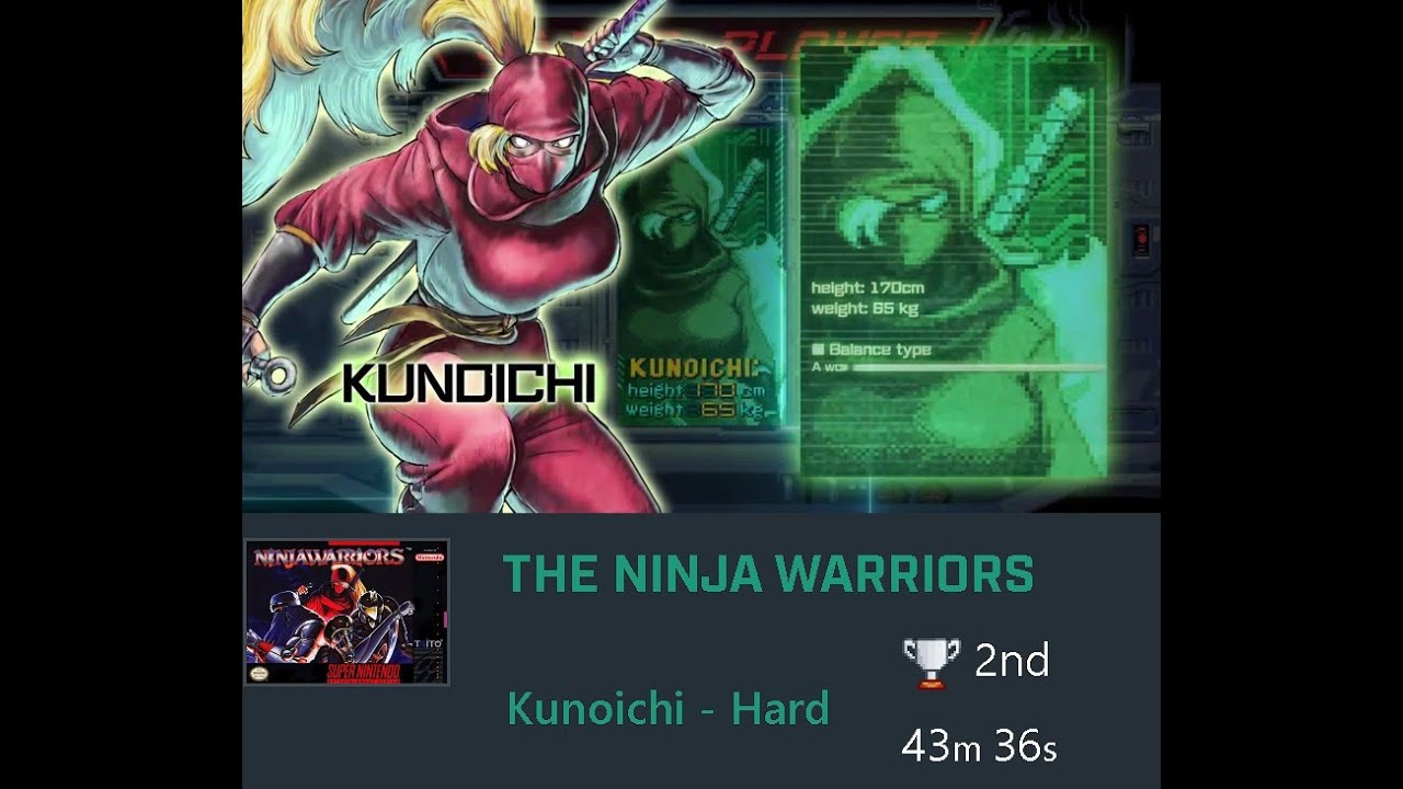 SPEEDRUN THE NINJA WARRIORS KUNOICHI HARD 2 LUGAR - YouTube