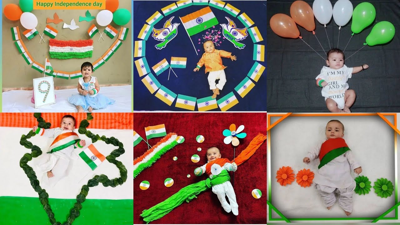 August 15 theme baby photoshoot| Independence day theme | National day ...