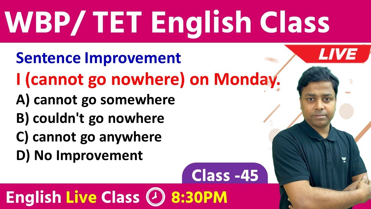 English Class 2022 WBP KP & WBCS | MCQs Model Practice Set - 45 | TWS ...