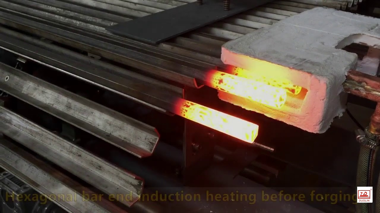 120KW induction heating machine for bar end heating before forging ...