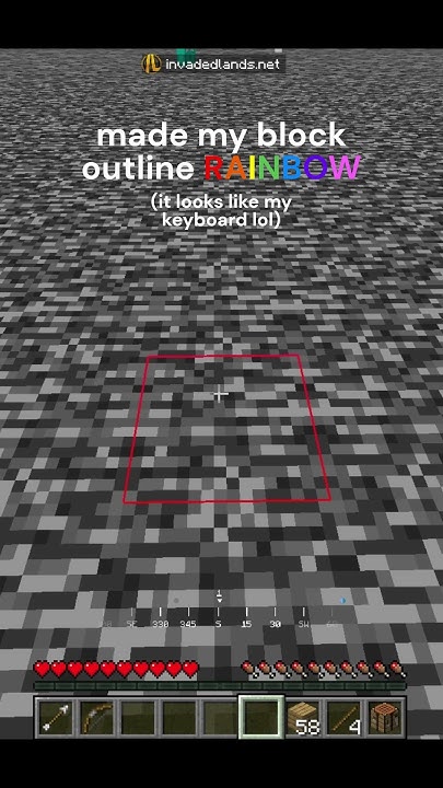 RAINBOW block outline :D #minecraft - YouTube