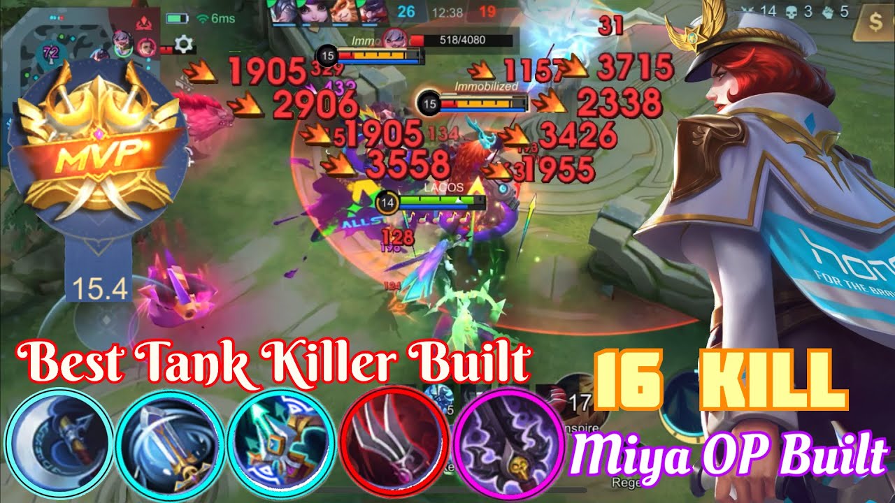 Miya Top Best Built For Tank Killer Built ~ Solo Rank Built Top Global ...