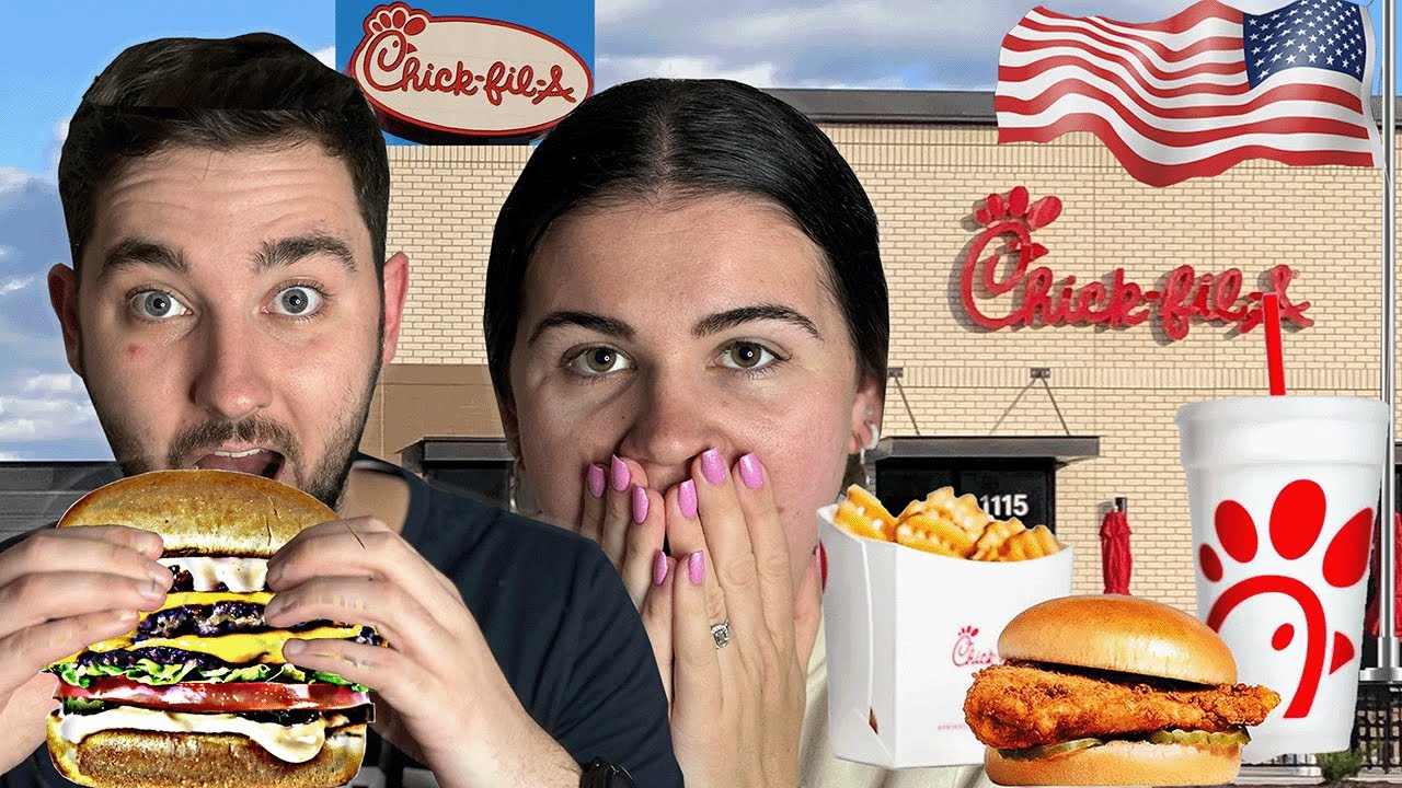 Brits Try Chick-Fil-A in America for the first time! - YouTube