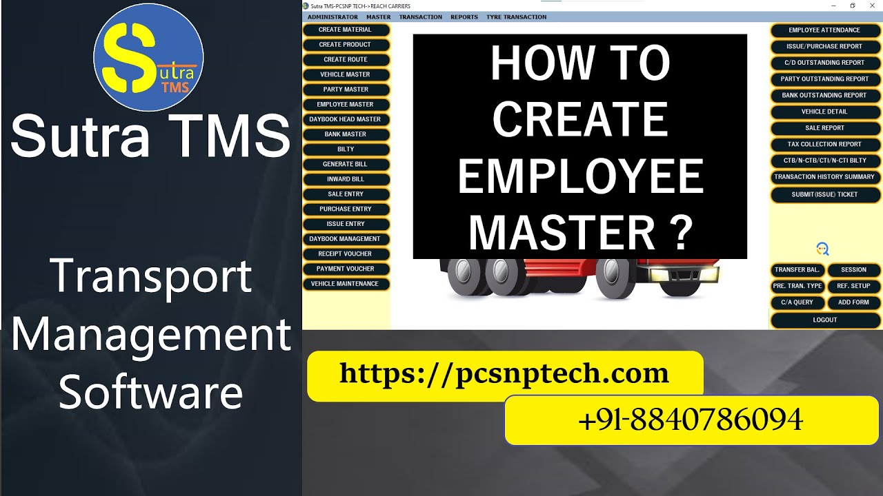 Transport Bilty Software | Transport Management Software | Employee ...