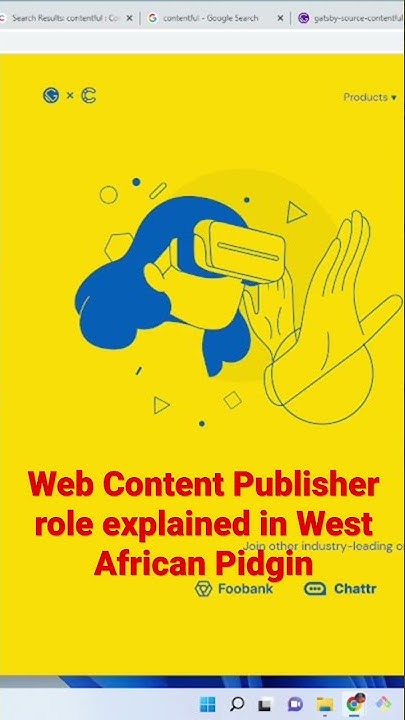 Contentful Web Authoring explained in Pidgin - YouTube