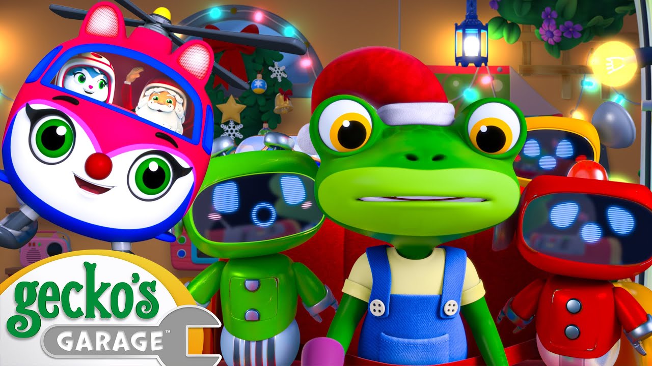 Santa Gecko | Gecko's Animal Pals | Animal & Vehicle Cartoons ...