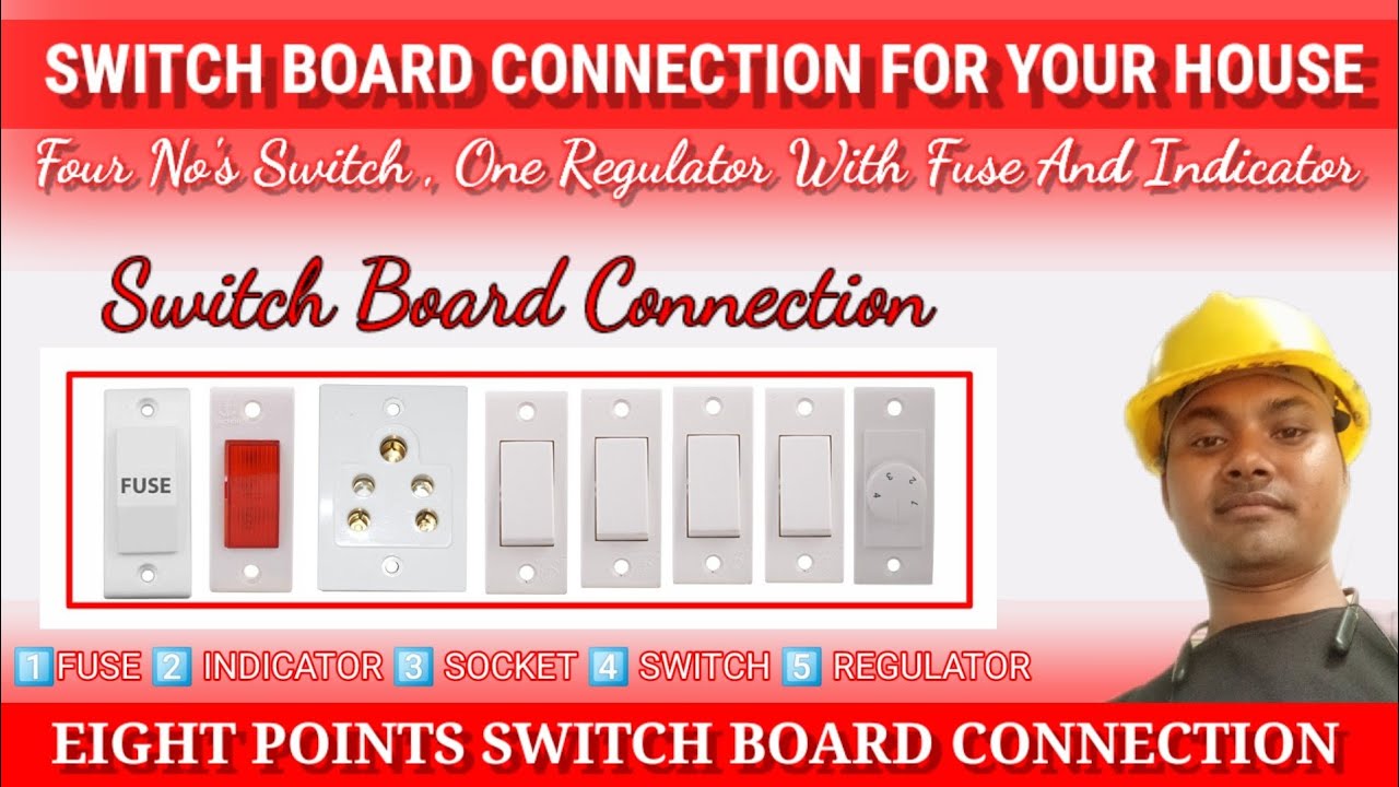How to connection of Electric Switch Board | How to wiring electrical ...