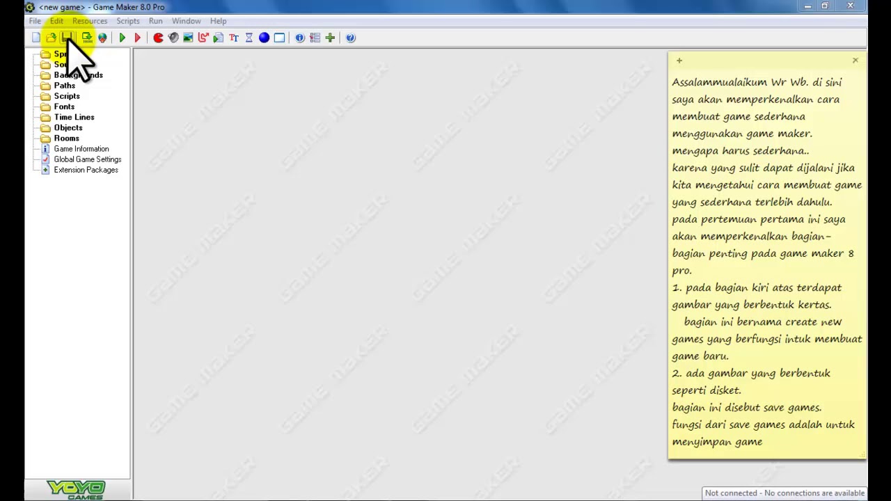 1 Pengenalan Icon Pada Game maker 8 Pro-Minus one - YouTube
