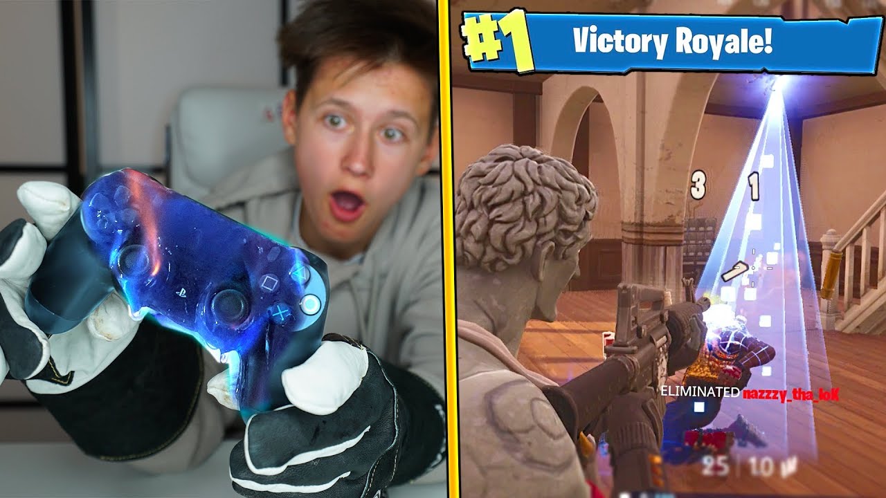 🔥LITTLE BROTHER PLAYS FORTNITE ON 1000 DEGREE CONTROLLER 🔥Don't try ...