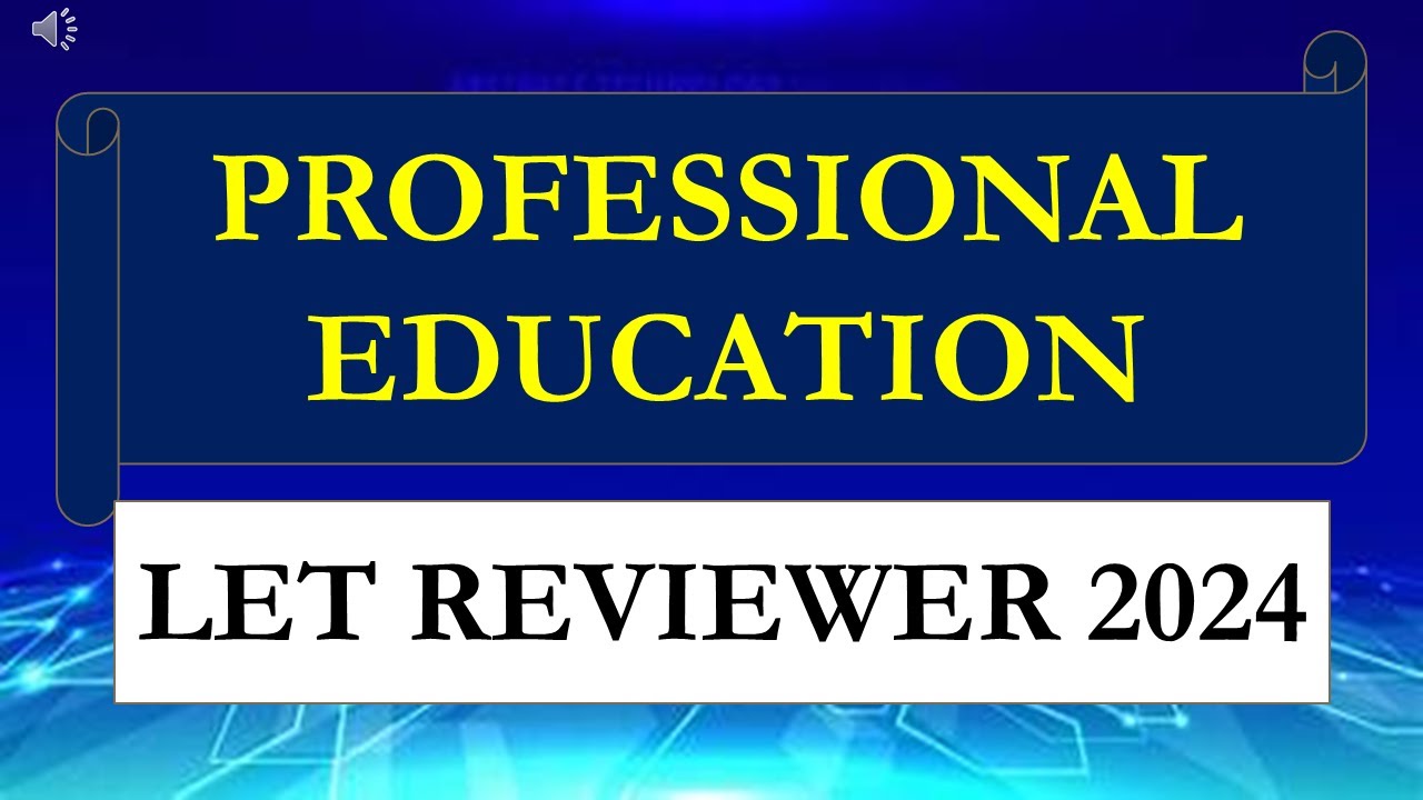 LET REVIEWER, ROAD TO LPT/ PROFESSIONAL EDUCATION QUESTIONS - YouTube