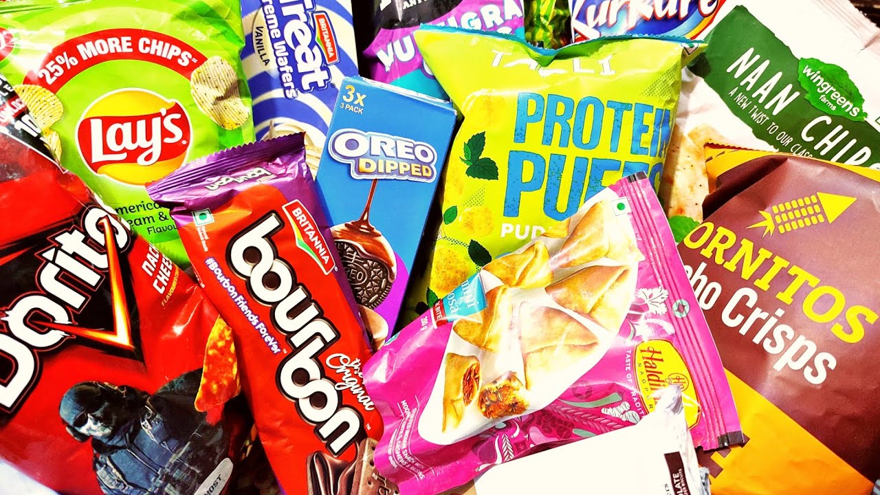 101 yummy snacks opening Doritos Potato chips kitkat chupachup # ...