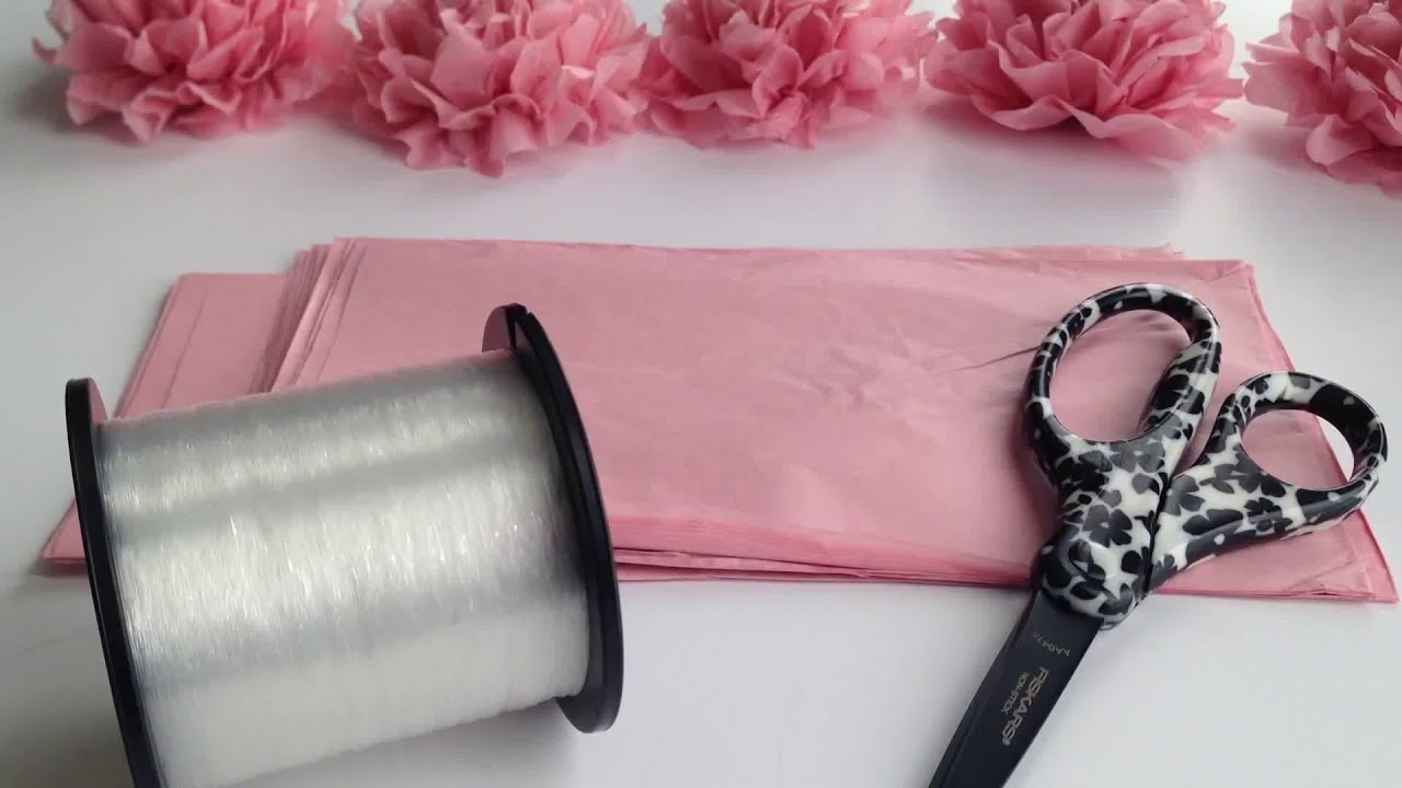 EASY DIY Tissue Paper Flower Tutorial (Instructions Step By Step) - YouTube