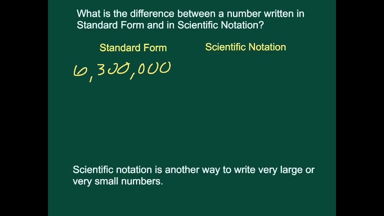 Scientific vs Standard Notation - YouTube
