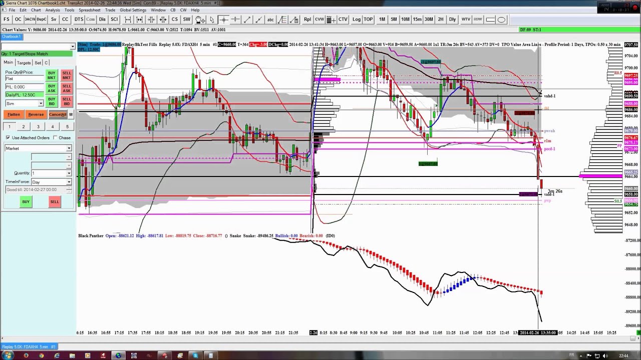 Le snake sur sierra chart et sur le DAX ! - YouTube