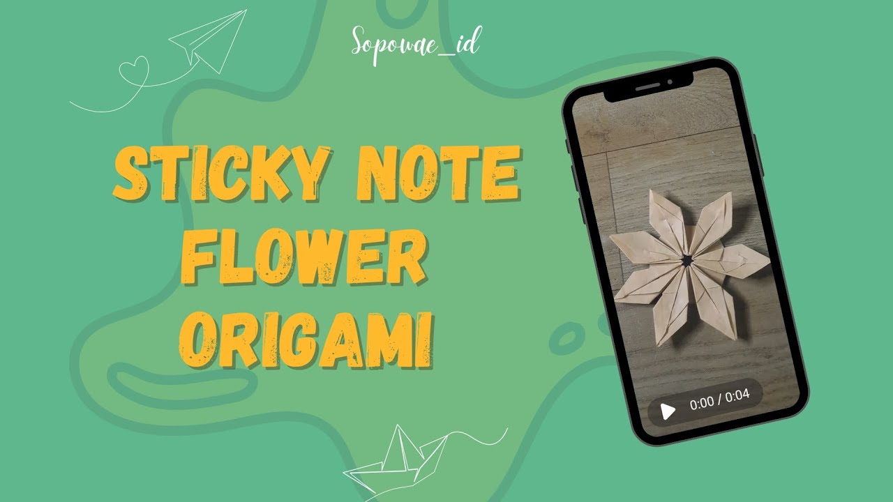 sticky note flower origami / Diy sticky notes / kerajinan bunga dari ...