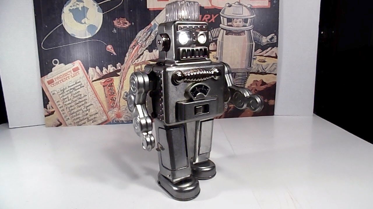 Smoking Spaceman -- bare metal contemporary robot - YouTube