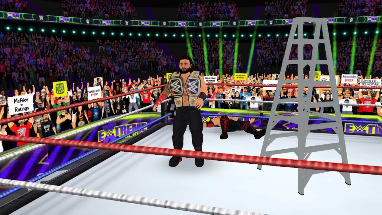 WWE (WR3D) Roman Reigns vs Edge Ladder match. - YouTube