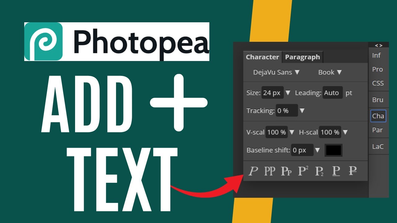 How To ADD Text In Photopea| Navigate Now - YouTube
