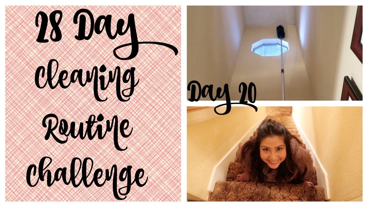 28 Day Cleaning Routine Challenge | Dusting High Ceilings - YouTube