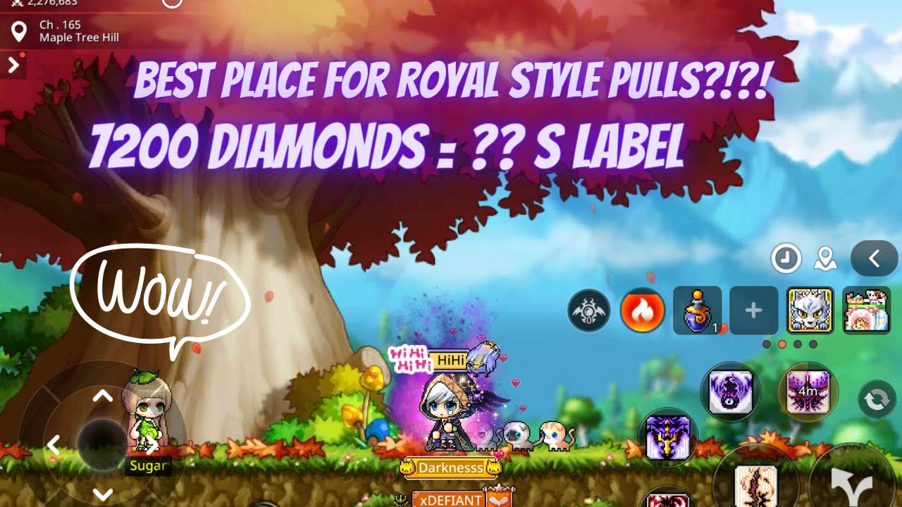 Maplestory M - 7200 Diamonds Royal Style Pulls - YouTube