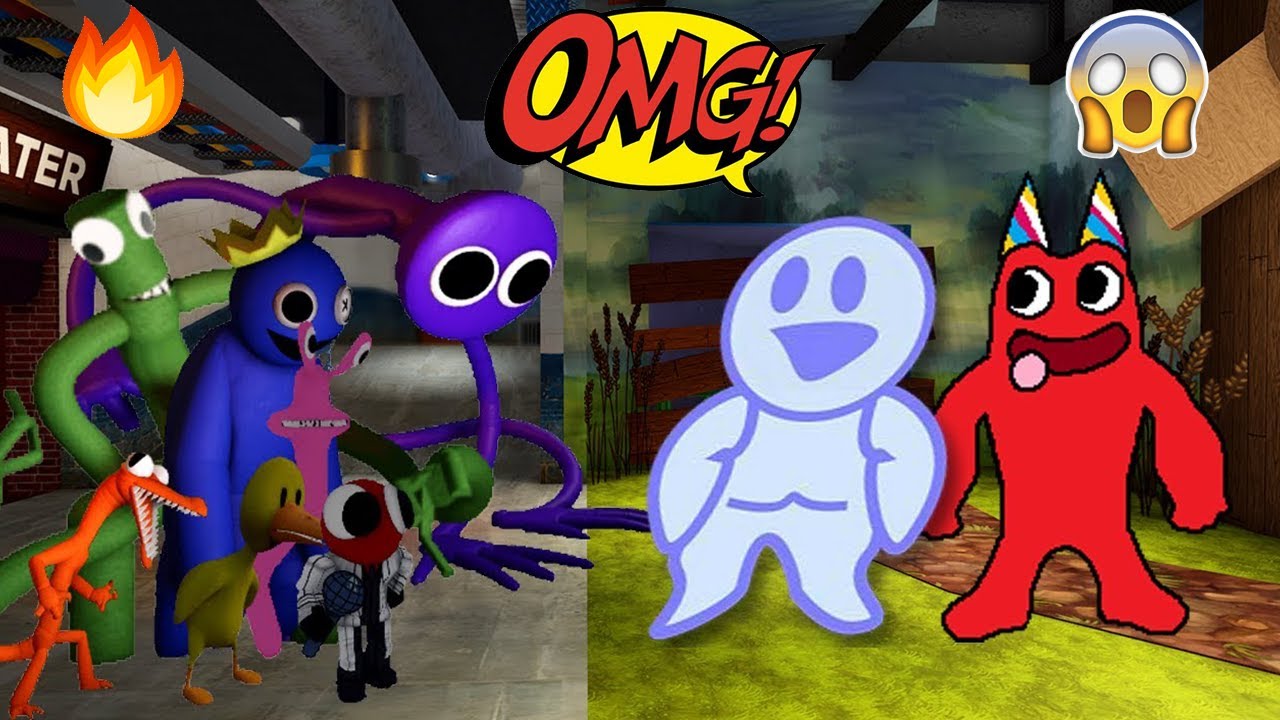 Garten of Banban Faris And Red Banban Vs Rainbow Friends - Friday Night ...