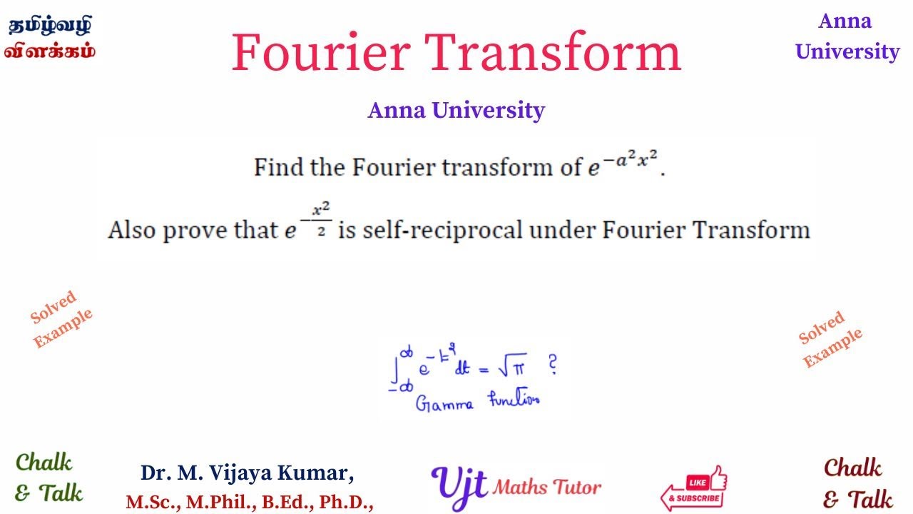 Fourier Transform Ex 5| Transforms & Partial Differential Equations ...