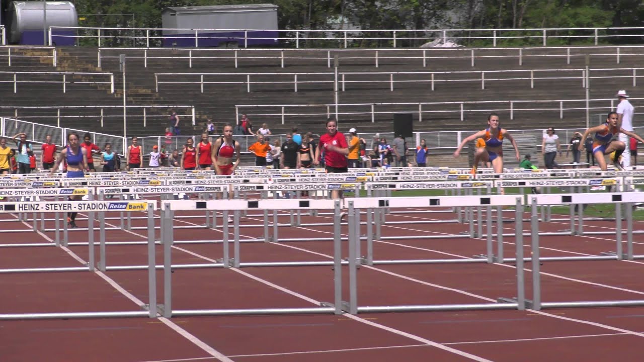 Dresden Mehrkampfmeeting 9 Mai 2015 60m Hürden Jugend W13 Super Slow ...