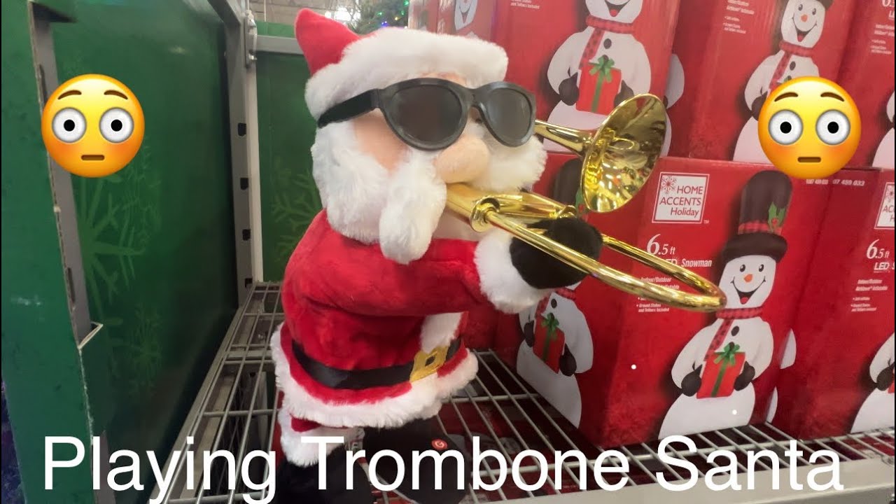 Playing Trombone Santa for sale in California USA. Christmas gift 🎁 ...