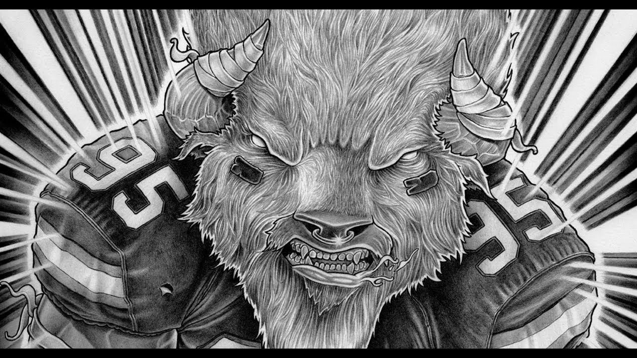 "Lead The Charge" Illustration | Buffalo Football | Speed Drawing ...