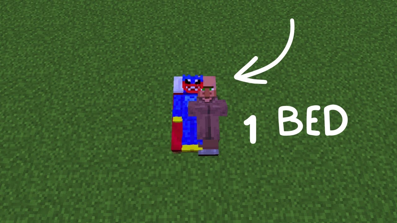 how to sleep with villager on 1 bed.. - YouTube