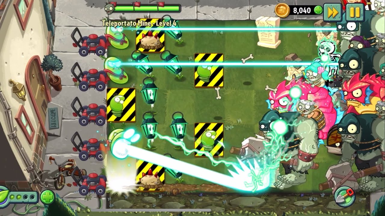 Plants vs Zombies2 Teleportato Mine level4 - YouTube