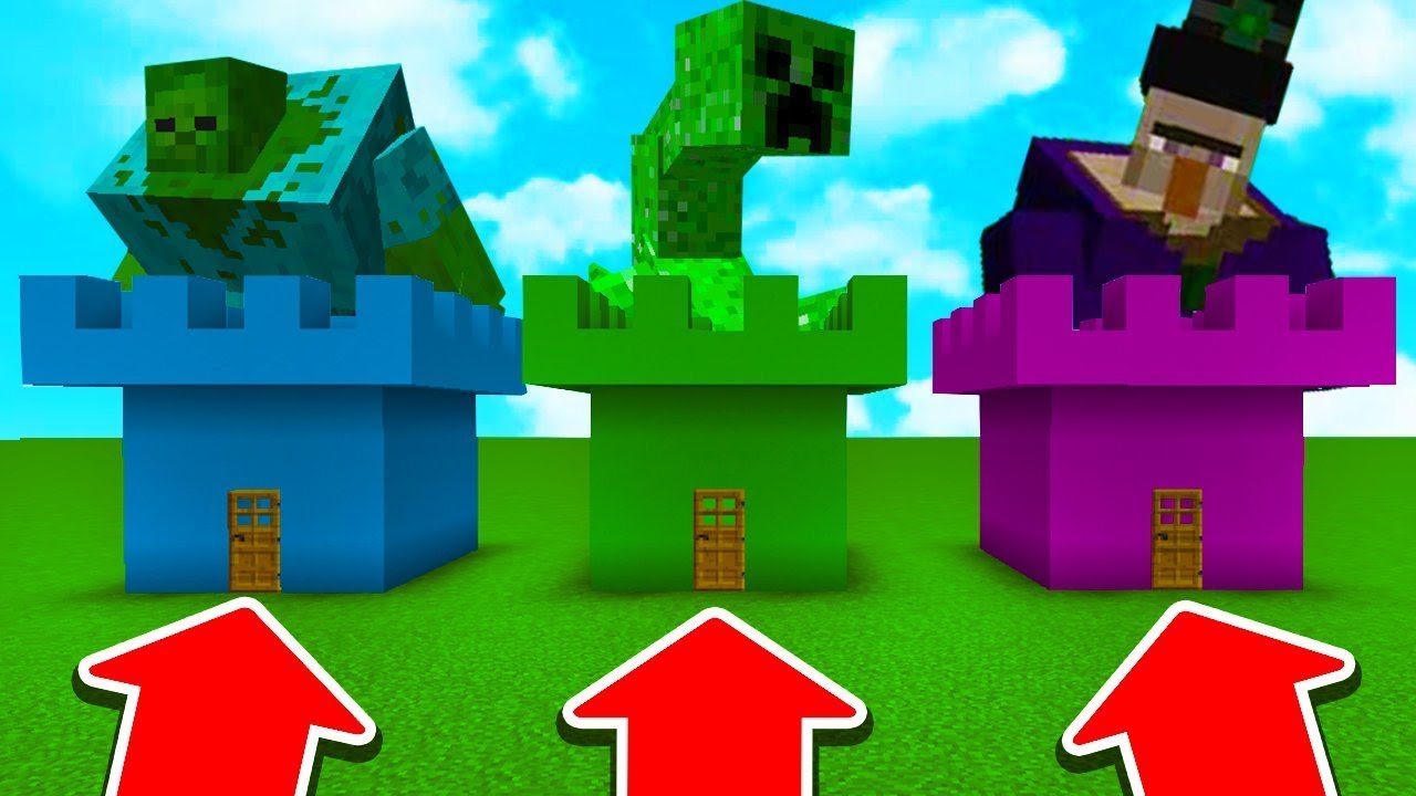 DO NOT CHOOSE THE WRONG CASTLE IN Minecraft PE (Mutant Zombie, Mutant ...